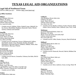 Texas Legal Aid – Prisoner Correspondence Project